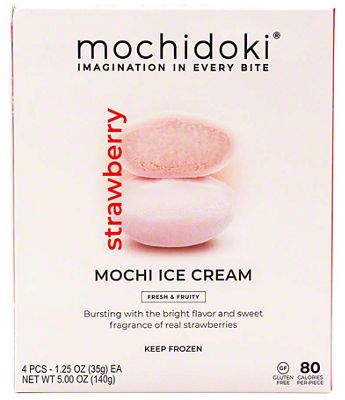 Mochidoki Strawberry Mochi Ice Cream, 4 ct | Central Market - Really ...