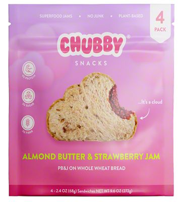 Chubby Snacks Plant-Based Frozen Sandwiches - Almond Butter ...