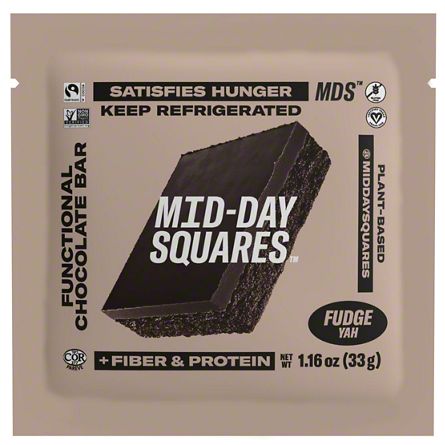 Midday Squares Fudge Yah Functional Refrigerated Chocolate Bar, 1.16 oz ...