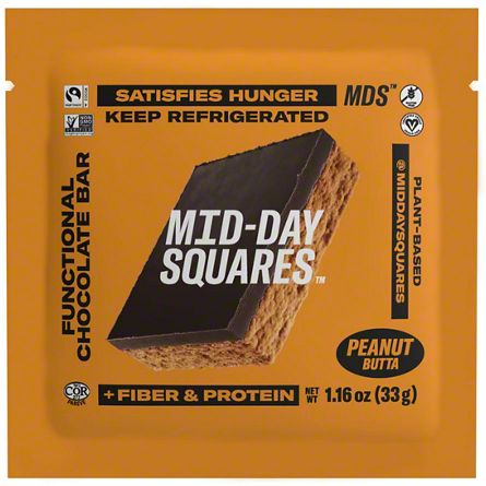 Midday Squares Peanut Butta Refrigerated Chocolate Bar, 1.16 oz ...