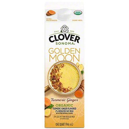 Clover Organic Farms Golden Moon Turmeric Ginger 2% Reduced Fat Milk, 1 ...