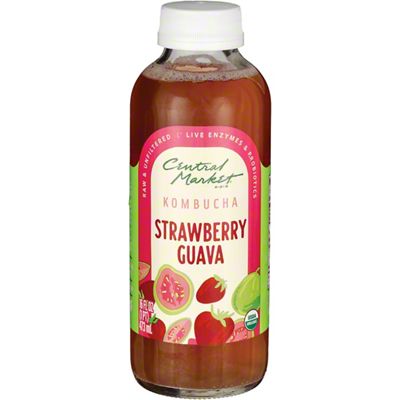 Central Market Organic Kombucha - Strawberry Guava, 16 oz | Central ...