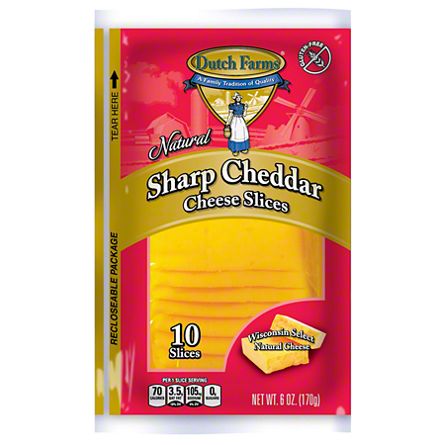 Dutch Farms Sharp Cheddar Cheese Slices, 6 oz | Central Market - Really ...