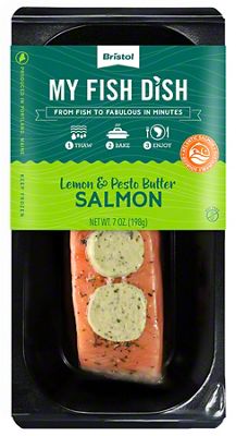 My Fish Dish Lemon & Pesto Butter Salmon, 7 oz | Central Market ...