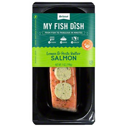 My Fish Dish Lemon & Pesto Butter Salmon, 7 oz | Central Market ...