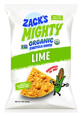 Zack's Mighty Organic Lime Flavored Tortilla Chips, 9 oz | Central ...