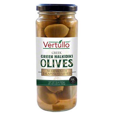 Vertullo Green Halkidiki Olive Jalapeno Stuffed, 11.6 oz | Central ...
