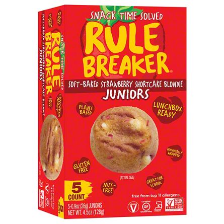 Rule Breaker Strawberry Shortcake Chickpea Cookies 4.5 oz Snack Packs ...