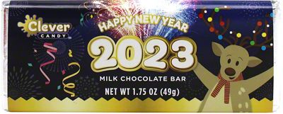 Clever Candy Happy New Year Milk Chocolate Bar, 1.75 oz | Central ...