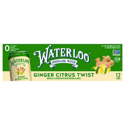 Waterloo Ginger Citrus Twist Sparkling Water 12 pk Cans, 12 oz ...