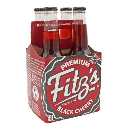 Fitz's Black Cherry Soda, 4 pk, 12 oz | Central Market - Really Into Food