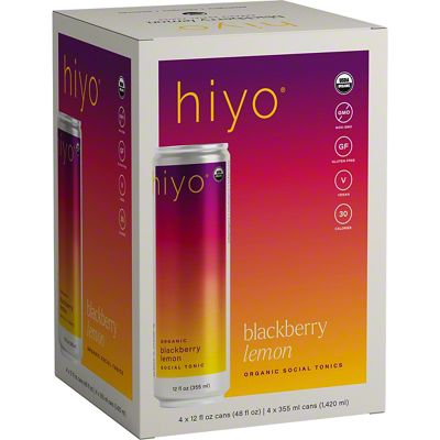 Hiyo Non-Alcoholic Sparkling Social Tonic 4 pk Cans - Blackberry Lemon ...