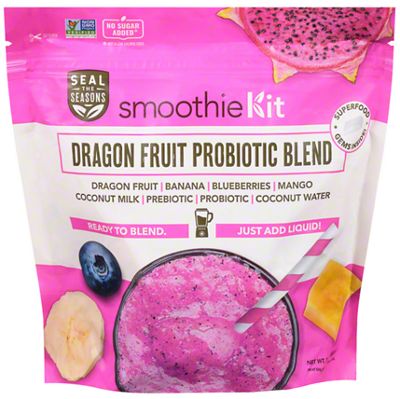 Seal The Seasons Dragon Fruit Probiotic Blend Smoothie Kit, 24 oz ...