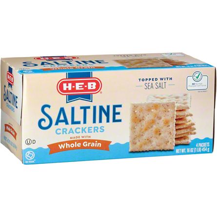 H-E-B Saltine Crackers - Whole Grain, 16 oz | Central Market - Really ...