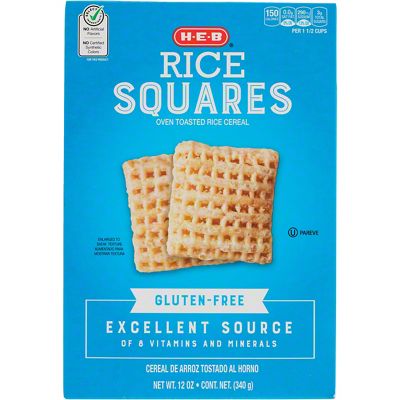 H-E-B Rice Squares Cereal, 12 oz | Central Market - Really Into Food