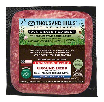 Thousand Hills Lifetime Grazed Renegade Blend Ground Beef, 16 oz ...