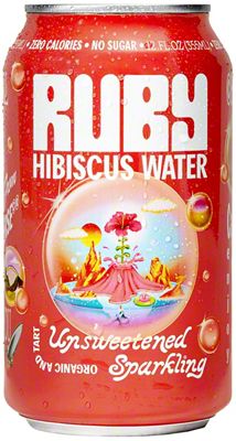 Ruby Unsweetened Sparkling Hibiscus Water, 12 oz | Central Market ...