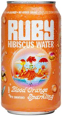 Ruby Blood Orange Sparkling Hibiscus Water, 12 oz | Central Market ...