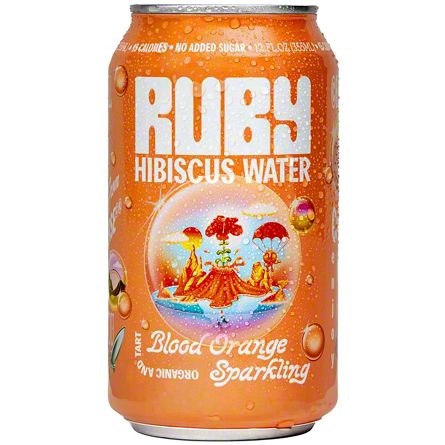 Ruby Blood Orange Sparkling Hibiscus Water, 12 oz | Central Market ...