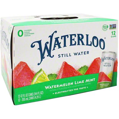 Waterloo Watermelon Lime Mint Purified Still Water 12 oz Cans, 12 pk | Central Market - Really ...