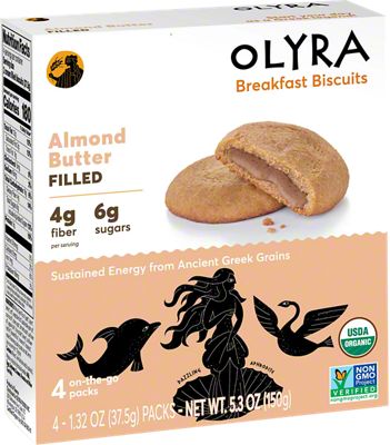 Olyra Almond Butter Cream Filled Breakfast Biscuits 2 Count Packs, 4 pk ...