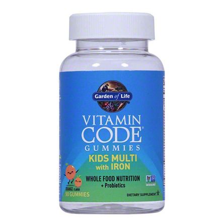 Garden of Life Vitamin Code Gummies Kids Multi with Iron - Orange, 90 ...