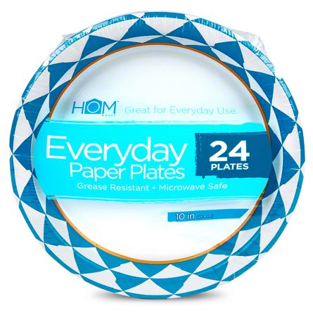 Hom Works 10 Inch Everyday Paper Plates, 24 ct | Joe V's Smart Shop ...