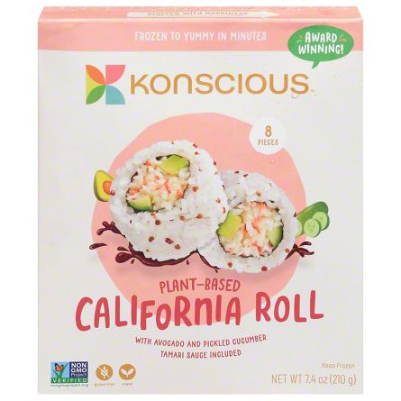 Konscious Plant-Based California Roll, 7.4 oz | Central Market - Really ...