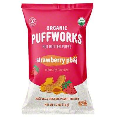 Puffworks Organic Strawberry PB&J Peanut Butter Puffs, 1.2 oz | Central ...