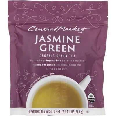 Central Market Jasmine Green Tea Pyramid Tea Sachets, 14 ct | Central ...