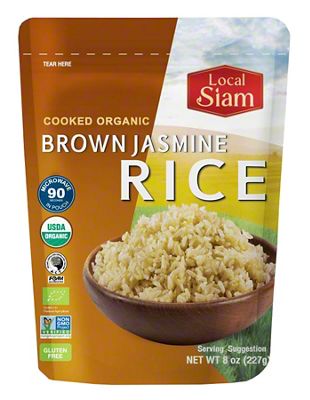 Local Siam Cooked Organic Brown Jasmine Rice, 8 oz | Central Market ...