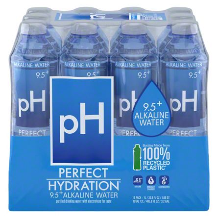 Perfect Hydration Alkaline Water + Electrolytes 1 Liter Bottles, 12 pk ...