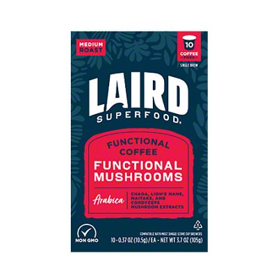 Laird Superfood Functional Mushroom Single Serve Coffee Cups, 10 ct ...