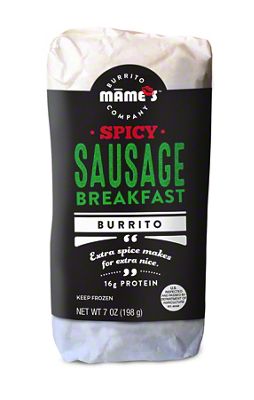 Mame's Burrito Company Spicy Sausage Breakfast Burrito, 7 oz | Central ...