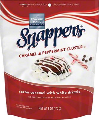 Edward Marc Chocolatier Caramel & Peppermint Cluster Snappers, 6 oz ...