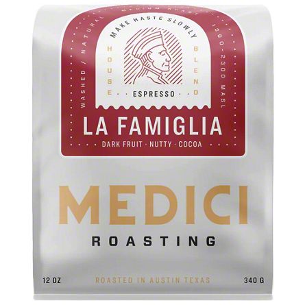 Medici La Famiglia Espresso Blend Whole Bean Coffee, 12 oz | Central ...
