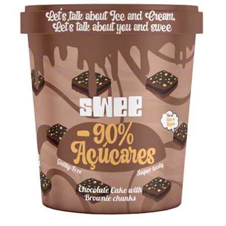 Swee Chocolate Cake with Brownie Chunks Dairy-Free Ice Cream, 15.2 oz ...