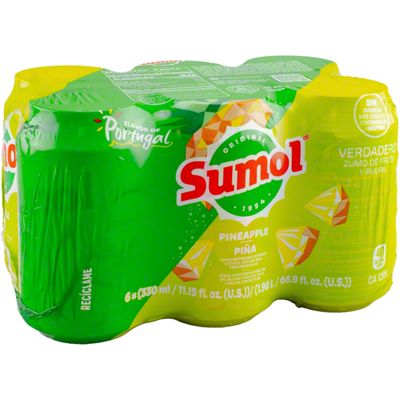 Sumol Pineapple Sparkling Beverage 11 oz Cans, 6 pk | Central Market ...