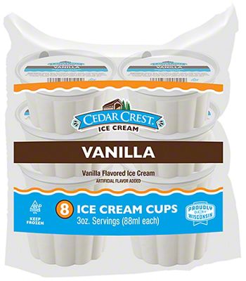 Cedar Crest Vanilla Ice Cream Cups, 8 ct | Central Market - Really Into ...