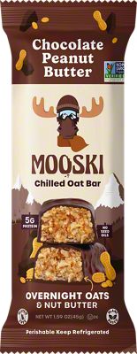 Mooski Chocolate Peanut Butter Chilled Oat Bar, 1.59 oz | Central ...