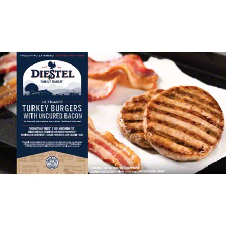 Diestel Family Ranch Turkey Burgers With Bacon, 16 oz | Central Market ...