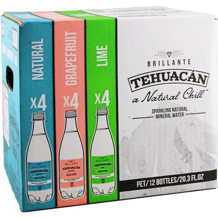 Tehuacán Sparkling Mineral Water Mixed Flavors 20 oz Plastic Bottles, 12 pk | Central Market ...