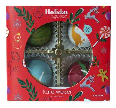 Kate Weiser Chocolate Holiday Bonbon Collection, 4 ct | Central Market ...
