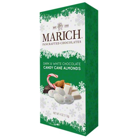 Marich Dark & White Chocolate Candy Cane Almonds, 4 oz | Central Market ...