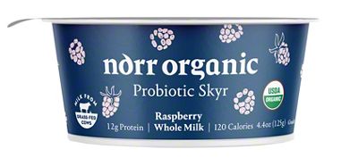 Norr Organic Raspberry & Rosewater Whole Milk Probiotic Skyr, 4.4 oz ...