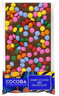 Cocoba Candy Coated Milk Chocolate Bar, 3.52 oz | Central Market ...