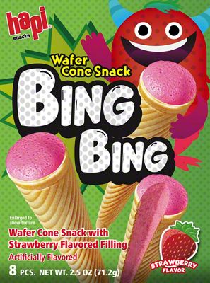 Hapi Bing Bing Strawberry Cone Snack, 8 ct | Central Market - Really ...