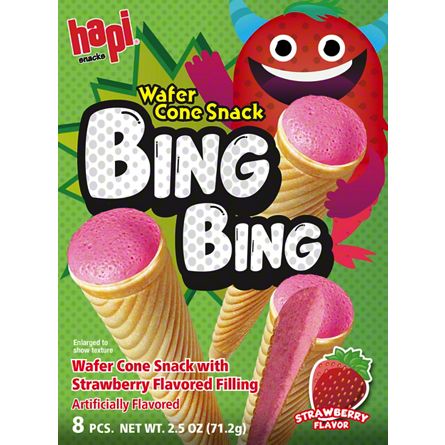 Hapi Bing Bing Strawberry Cone Snack, 8 ct | Central Market - Really ...