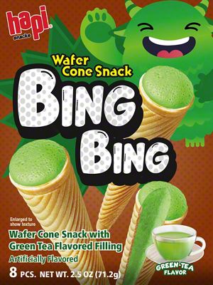 Hapi Snacks Bing Bing Green Tea Cone Snack, 8 ct | Central Market ...