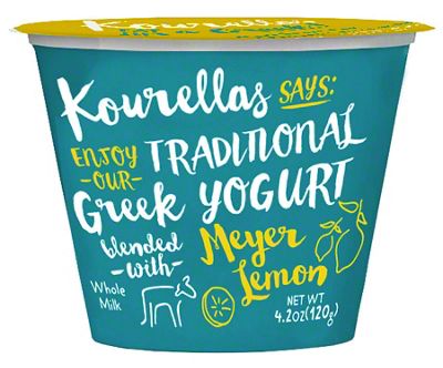 Kourellas Meyer Lemon Traditional Greek Yogurt, 4.2 oz | Central Market ...